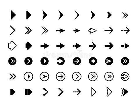 Web Arrows Symbols For Website Direction Arrows Signs Buttons Vector Infographics Icons Stock