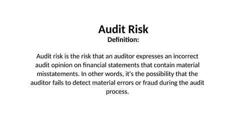 Types Of Risk Audit Risk Control Risk Examples Details Ppt