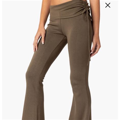 Foldover Waist Flare Leggings In Depop