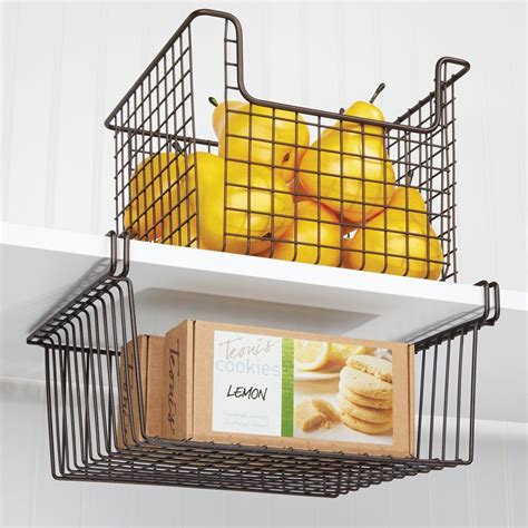 Metal Hanging Kitchen Pantry Shelf Storage Basket Mdesignhomedecor