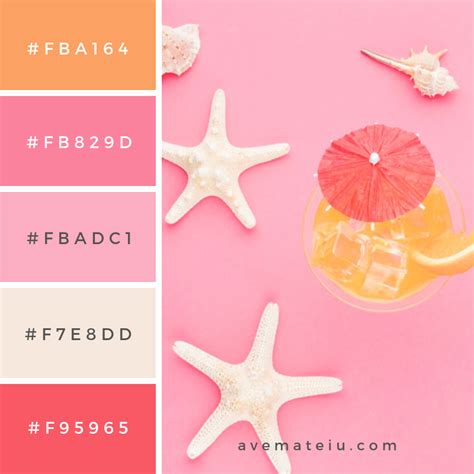 20 Summer Color Palettes And Hex Codes Ave Mateiu Color Palette Pink Summer Color Palettes