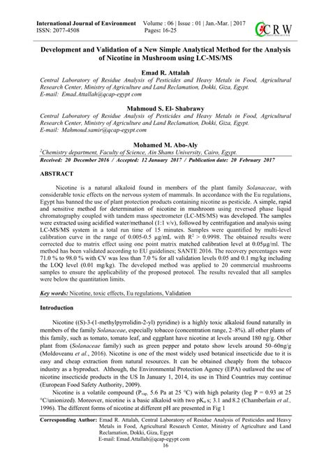 Pdf Development And Validation Of A New Simple Analytical Method For