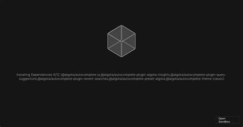Algoliaautocomplete Example Playground Codesandbox