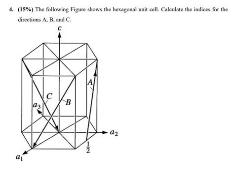 Solved 4 15 The Following Figure Shows The Hexagonal Chegg Com