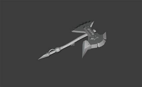 Gun Axe Weapon Pistol 3d Model Turbosquid 1632177