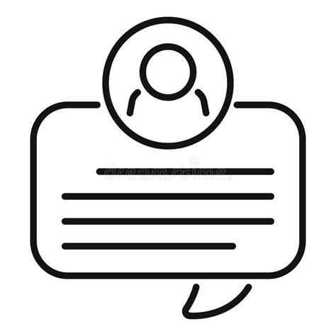 Outlined Speech Bubble With User Icon Concept Stock Vector Illustration Of Vector Outline