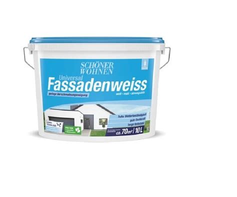 SchÖner Wohnen Universal Fassadenfarbe 5 Liter Weiß Fassaden Farbe