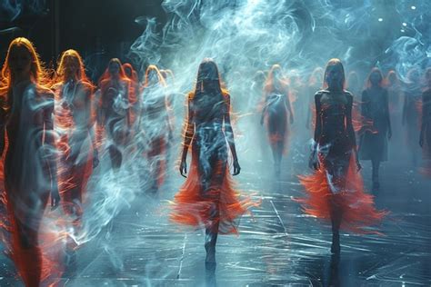 Premium Photo Designer Fashion Show With Models Strutting Down The Runway