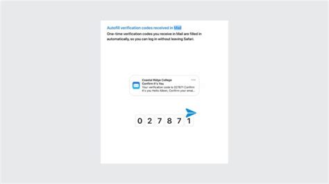 Ios 17 Will Autofill Verification Codes In Safari From The Mail App