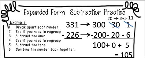 Expanded Form Subtraction Mathematics Quizizz