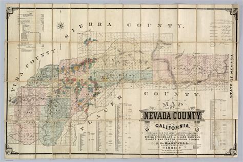 Map Of Nevada County California Compiled From The Latest Authentic