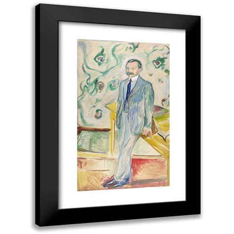 Edvard Munch 16x24 Black Modern Framed Museum Art Print Titled