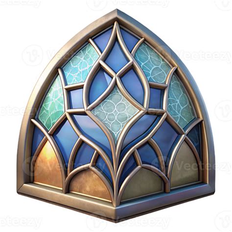 Impressive Abstract Stylized Stained Glass Pattern Cutout Detailed