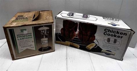 Older Sears Propane Lantern With Pyrex Glass Globe Unused Double Beer