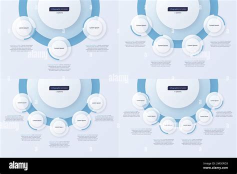 Set Of Option Circle Infographic Design Templates Vector Illustration Stock Vector