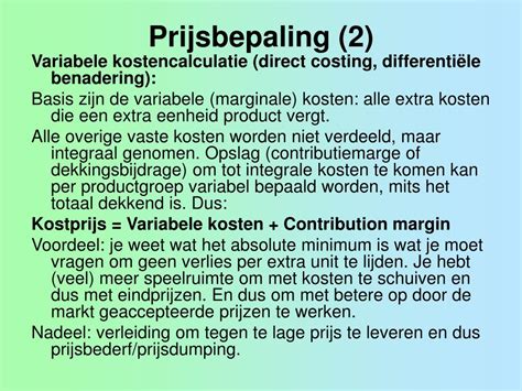 Ppt Prijsbepaling Powerpoint Presentation Free Download Id905149