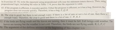 Solved In Exercises 43 54 Write The Argument Using