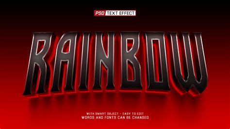 Rainbow 3d Text Effect 53175605 Psd