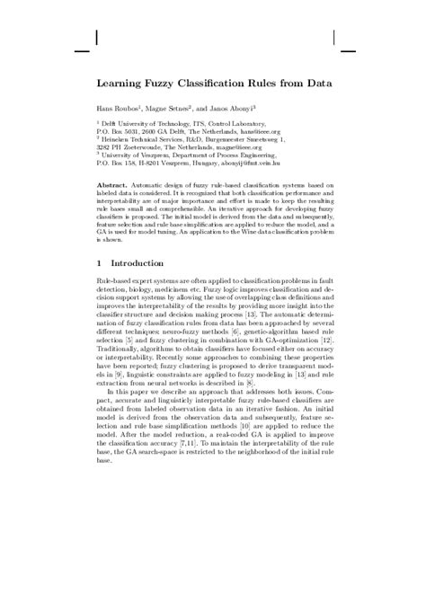 pdf learning fuzzy classification rules from data