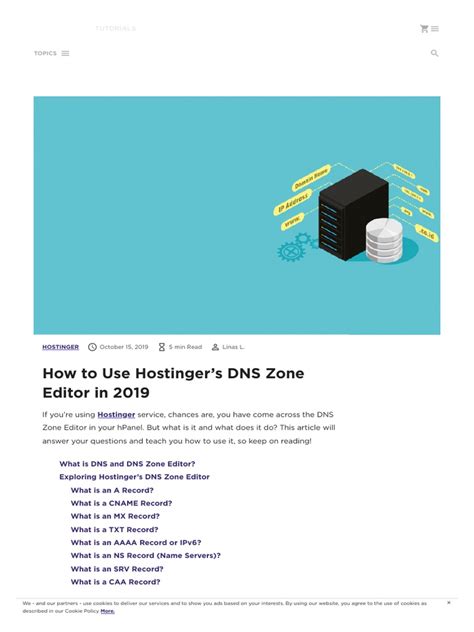 Hostinger Dns Zone Editor A Complete Beginners Guide Pdf Domain
