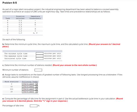 Solved Problem 6 5 As Part Of A Major Plant Renovation