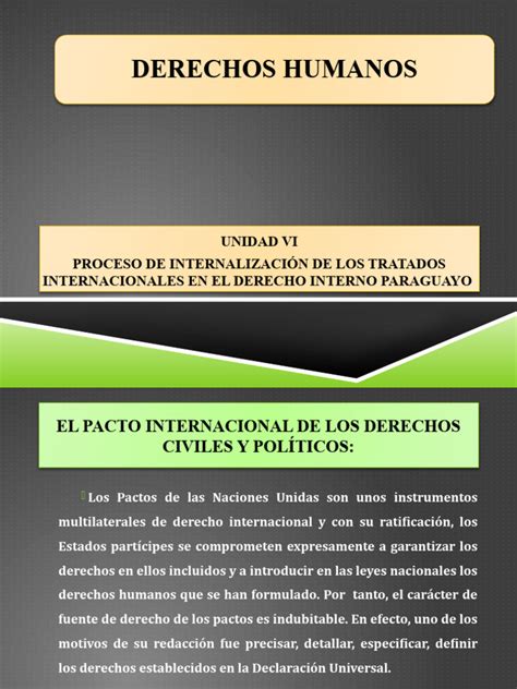 Proceso De Internalizacion De Los Derechos Humanos Pdf Derechos