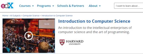 Online Course Introduction To Computer Science Harvard University