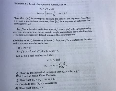 solved exercise 6 13 let c be a positive number and let ai