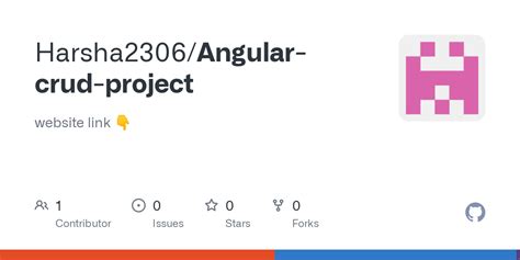 GitHub Harsha Angular Crud Project Website Link