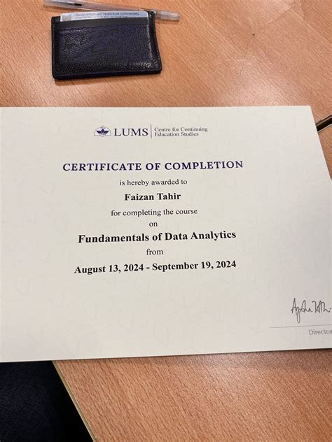 Faizan Tahir On Linkedin Thrilled To Have Completed The Fundamentals Of Data Analytics Course From