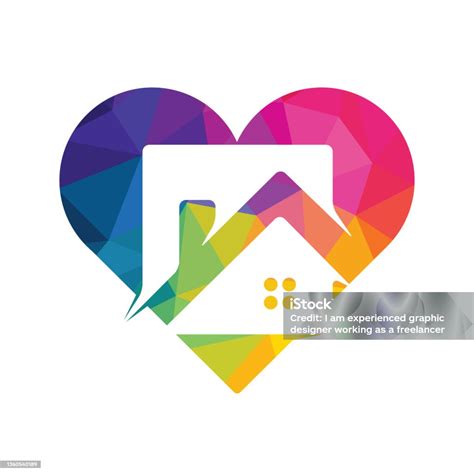 달콤한 홈 로고 디자인 집과 마음 또는 사랑의 상징 가족 부동산 및 부동산 벡터 아이콘 가족에 대한 스톡 벡터 아트 및 기타 이미지 Istock