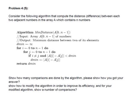solved problem 4 5 consider the following algorithm that