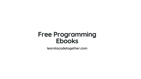 free programming ebooks namvdo s blog