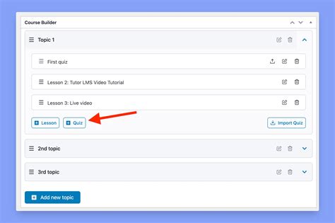 documention quiz builder