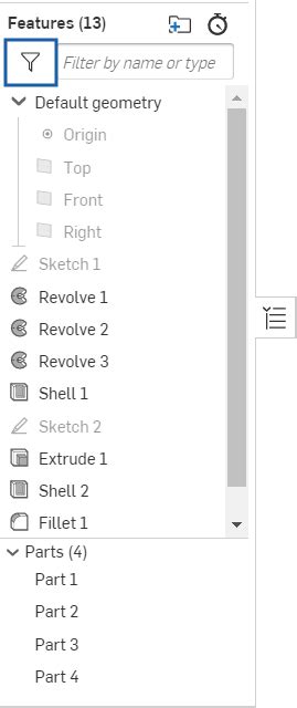 Feature And Part Lists