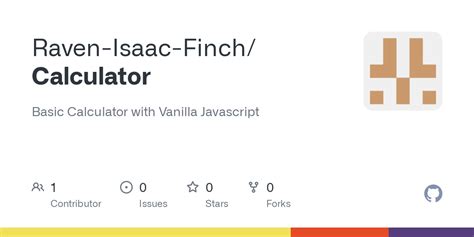 GitHub Raven Isaac Finch Calculator Basic Calculator With Vanilla Javascript