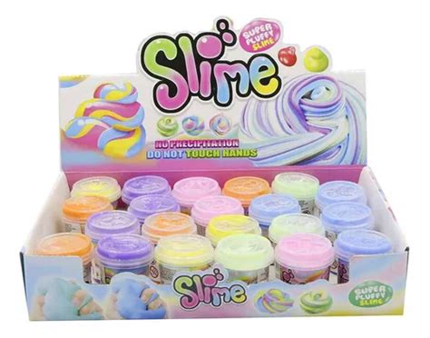 Slime Super Pluffy Slime Pote 50 Gs Colores