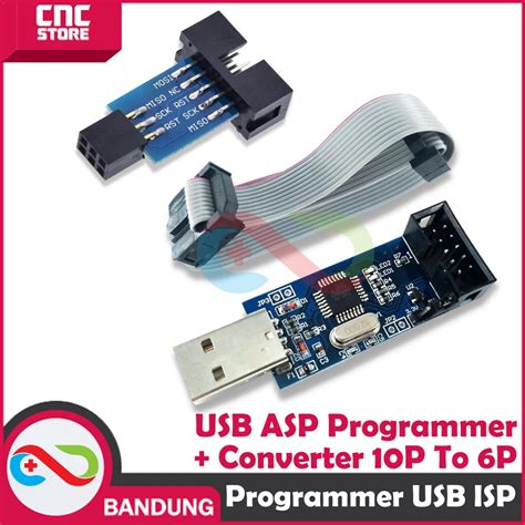 jual miliki juga usb isp asp programmer for atmel avr plus converter 1p