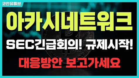 아카시네트워크코인대응전략 Sec긴급회의 규제시작 대응방안 보고가세요 아카시네트워크차트분석아카시네트워크전망아카시네트워크목표가아카시네트워크호재아카시네트워크매도가