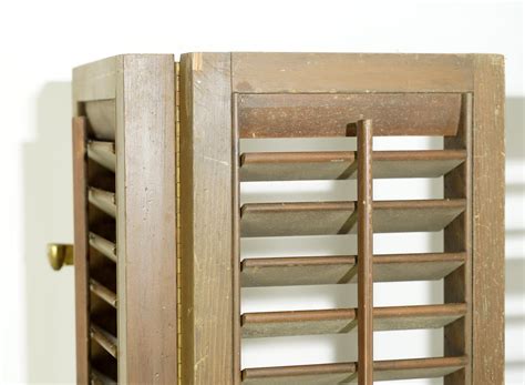 Pair Of Vintage Wooden Interior Shutter Window Blinds Olde Good Things