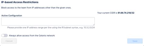 IP Based Restrictions