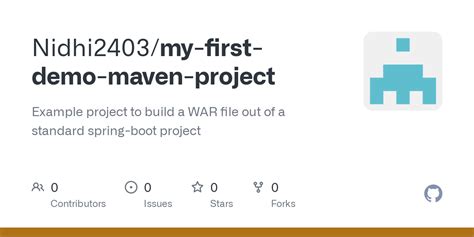 Github Nidhi2403my First Demo Maven Project Example Project To