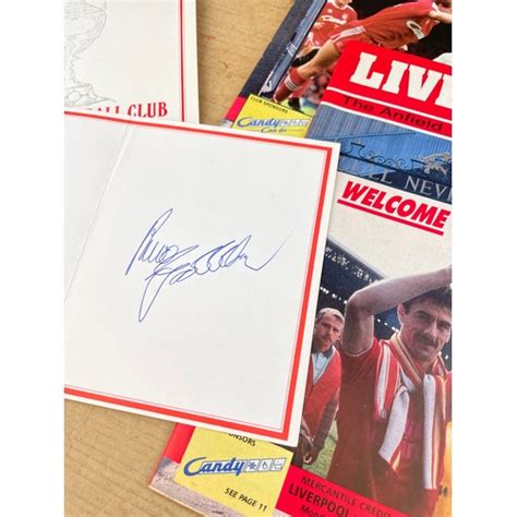 Two Bruce Grobbelaar Autographs Billy Liddell Signature And One Other