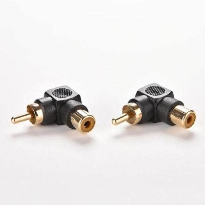 Fdealz RCA Male To Female Degree Connectors Right Angle Plug Adapters M F Elbow Pack JioMart