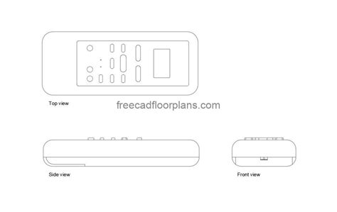 Ac Remote Free Cad Drawings