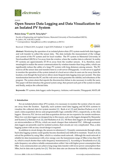 pdf open source data logging and data visualization for an isolated