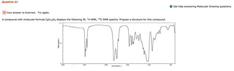 Solved A Compound With Molecular Formula C 8 H 14 O 3 Displays The 1 Answer Transtutors