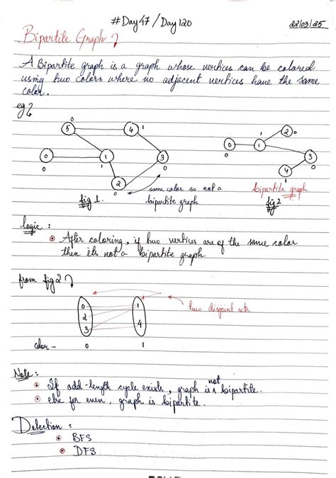 Day47 120daysofdsa Dsa Java Graphtheory Bipartitegraph