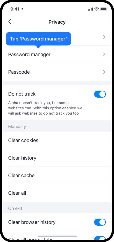 How To Sync My Saved Passwords Security And Privacy Aloha Browser