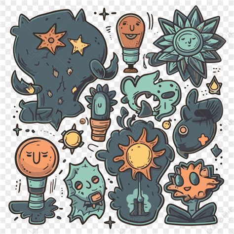 하이라이트 클립 아트 낙서 문자 만화 세트 벡터문자 T Png 일러스트 무료 다운로드 Lovepik